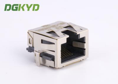 China Sinking Board Shielded RJ45 Jack Single Port With EMI Fingers , Low Profile for sale