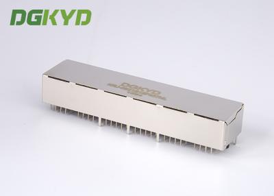 China Asphaltieren Sie mechanisch gekuppelte 6 Trapezfehlersteckfassung 8P8C des Hafens rj45 des Schildes ohne LED-Vorsprung unten zu verkaufen