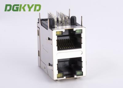 중국 내부 자기학을 가진 겹쳐 쌓인 2 항구 Cat6 산업 이더네트 RJ45 연결관 판매용