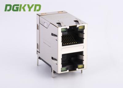 중국 내부 자기학을 가진 겹쳐 쌓인 2 항구 Cat6 산업 이더네트 RJ45 연결관 판매용