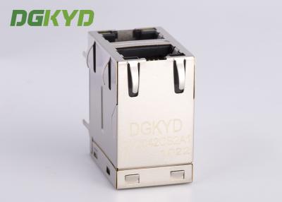 중국 내부 자기학을 가진 겹쳐 쌓인 2 항구 Cat6 산업 이더네트 RJ45 연결관 판매용