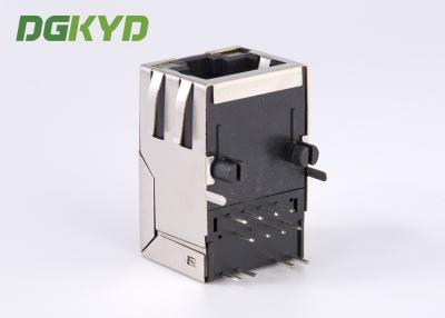 China 100MB Shield Ethernet RJ45 Modular Jack with manetic transformer Tap Up 25.4mm for sale