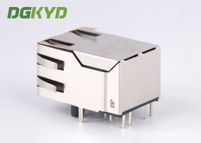 China 100MB Shield Ethernet RJ45 Modular Jack with manetic transformer Tap Up 25.4mm for sale