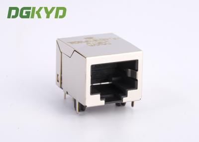 China Fatory customized single port shield 10 pins 10 contacts rj 45 LAN jack connector for sale