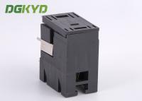 China Unshielded 2x1 Stacked Dual Port RJ45 Connector Ethernet Socket 8P8C for sale