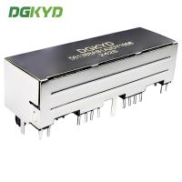 China RJ45 Connector Without Filter 1x3 8P8C Network Interface Jack with LED Yellow Green for sale