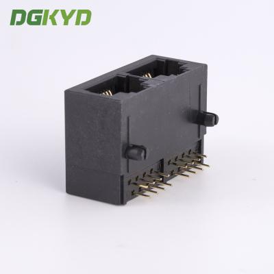 Cina rubinetto laterale dell'entrata di 21.3mm giù 2 porto RJ45 Jack modulare senza trasformatore in vendita