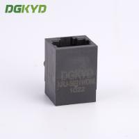 China 1x1 Side Entry Tab Down RJ45 Connector Female Ethernet Socket 21.3mm Length 8-Port for Network Switch for sale
