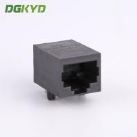 China 1x1 Side Entry Tab Down RJ45 Connector Female Ethernet Socket 21.3mm Length 8-Port for Network Switch for sale