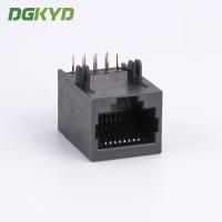 China 1x1 Side Entry Tab Down RJ45 Connector Female Ethernet Socket 21.3mm Length 8-Port for Network Switch for sale