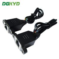 China OEM ODM 8P8C Shielded Ethernet Panel Mount RJ45 Socket Cable - 24/26/28 AWG with 7.8mm OD for sale