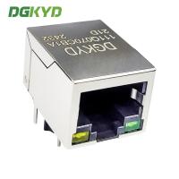 China RJ45 Modular Jack Gigabit Ethernet Filter Connector 1x1 8P8C Shielded Through Hole DGKYD111Q070CB1A21D for sale