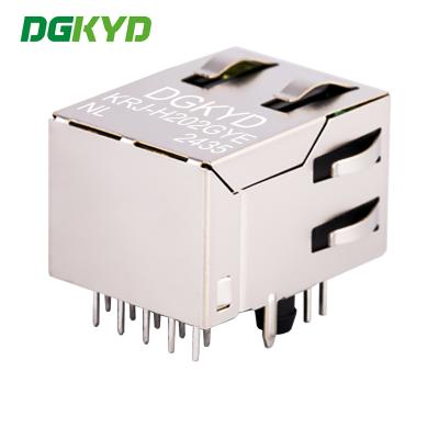 중국 KRJ-H202GYENL RJ45 라이트 / 트랜스포머, 네트워크 인터페이스 이더넷 통합 기가비트 커넥터 판매용