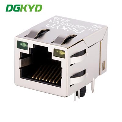 중국 라이트 및 트랜스포머 이더넷 통합 기가 비트 커넥터 DGKYD211Q070FD2A4D와 RJ45 판매용