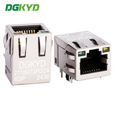 중국 DGKYD211B073FD2A4DP RJ45 커넥터 POE 인터페이스 TAB-UP 이더넷 필터 판매용