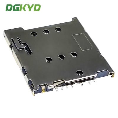 China MICRO-SIM card holder 1.42H foolproof type 6+2PUSH suitable for electronic products DGKYDSIM142H62A6A2Y3WS286 for sale