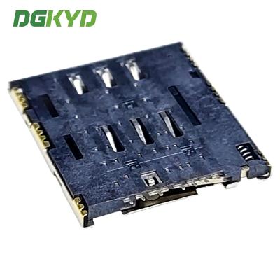 China MICRO-SIM card holder 1.42H foolproof type 6+2PUSH suitable for electronic products DGKYDSIM142H62A6A2Y3WS286 for sale