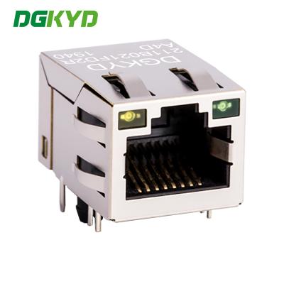 中国 RJ45コネクタ TAB-UP 100Mbps フィルタリングインターフェイス ネットワークソケット DGKYD211B021FD2RA4D 販売のため