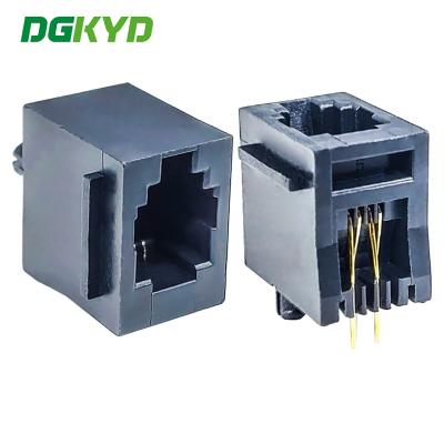 China RJ11 Jack With Ear Interface Connector, Ethernet Socket, G/Fu Socket DGKYD5222E1144IWA1DY1 for sale