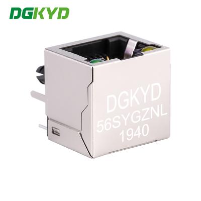 Cina Portone singolo jack blindato RJ45 senza trasformatore, 10/100/1000BASE connettore 8p8c DGKYD-56SYGZNL in vendita
