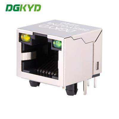 Cina Portone singolo jack blindato RJ45 senza trasformatore, 10/100/1000BASE connettore 8p8c DGKYD-56SYGZNL in vendita