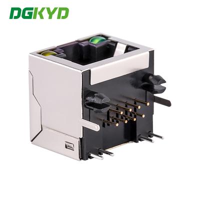 Cina Portone singolo jack blindato RJ45 senza trasformatore, 10/100/1000BASE connettore 8p8c DGKYD-56SYGZNL in vendita