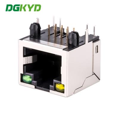 Cina Portone singolo jack blindato RJ45 senza trasformatore, 10/100/1000BASE connettore 8p8c DGKYD-56SYGZNL in vendita