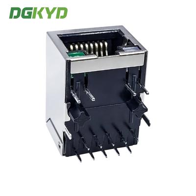 中国 RJ45ネットワークインターフェイス LEDライト ギガビットイーサネットコネクタ水平ソケット KRJ-329GGONL 販売のため