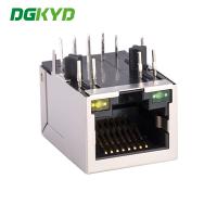 China RJ45 100Mbps Connector Network Port Socket 8P8C Compact Window Surface with LED for sale