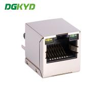 China RJ45 100Mbps Ethernet Socket 8P8C Module with Compact Window Surface and Gold 6μ Plating for sale