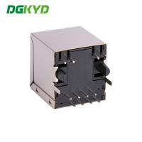 China RJ45 100Mbps Ethernet Socket 8P8C Module with Compact Window Surface and Gold 6μ Plating for sale