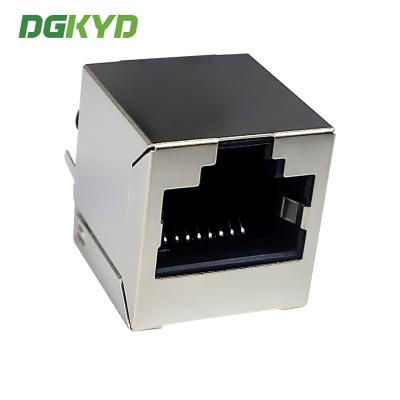 Cina RJ45 connettore a inserzione diretta a 180 gradi 8P8C con luce e schermatura DGKYD52241188GWA1DY1188 in vendita