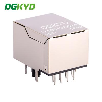 China RJ45 Ethernet socket 100Mbps integrated filter with POE network interface DGKYD111B049AB2A1DP for sale