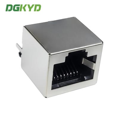 China 180 Degree RJ45 Vertical Interface With Shielded Mesh Socket Without Built-in Transformer DGKYD52T1188GWA1DY1 for sale