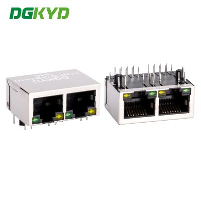 Китай Разъем RJ45 1X2 сетевого интерфейса 8p8c сетевой порт с фильтром DGKYD112B002AB2A1D продается