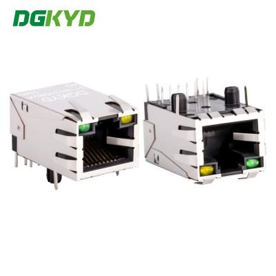 China RJ45 Connector 100Mbps Integrated Transformer Network Port Single Row Pin DGKYD311B031DB2A4D for sale