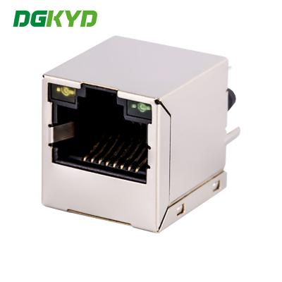 中国 180度イーサネットポート垂直RJ45コネクタ ギガビット内蔵フィルタ DGKYD511Q106AB1A8D 販売のため