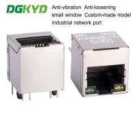 China RJ45 100Mbps Ethernet Socket 8P8C Module with Compact Window Surface and Gold 6μ Plating for sale