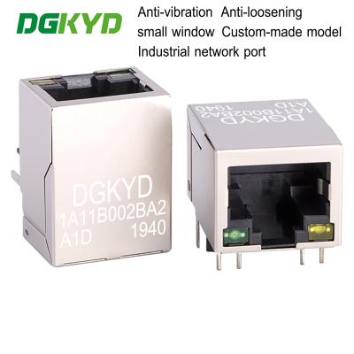 중국 RJ45 100Mbps 커넥터 네트워크 포트 소켓 8P8C 컴팩트 창 표면 DGKYD1A11B002BA2A1D 판매용