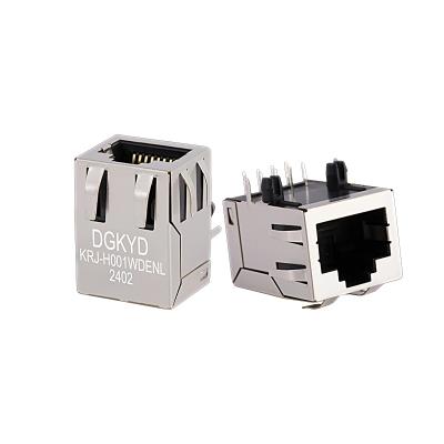 China DGKYD RJ45 Single Port Connector 100M Shielded Side Entry PCB Mount for sale
