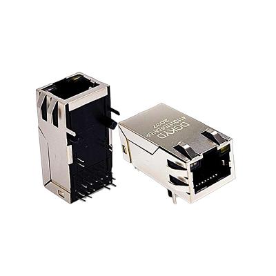 China DGKYD RJ45 Connector 6U Gold Plated Gigabit Single Port with Transformer for sale