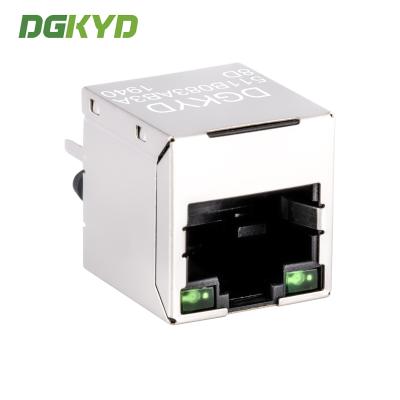 China 16.9MM height Cat5e Rj45 Lan Jack , vertical RJ45 modular jack with magnetic DGKYD511B083AB3A8D for sale