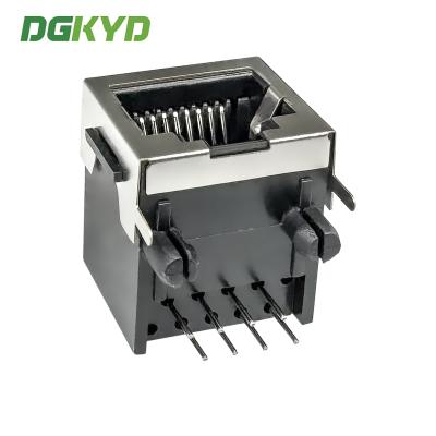 China Half package network port 10P8C without light strip shielding shell interface RJ45 connector DGKYD5621E1118GWA1DY11B006 for sale
