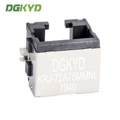 China KRJ-72A75MMNL SMT Ethernet socket RJ45 without transformer sink type communication interface for sale