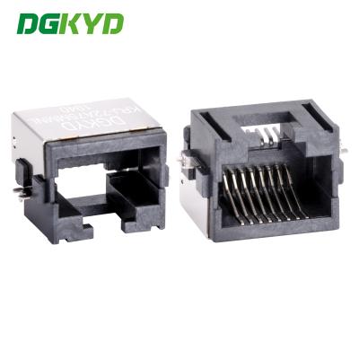 China Shield Right Angle Extra Low Profile Rj45 Ethernet Connector, 8p8c Jack SMD KRJ-72A75MMNL for sale
