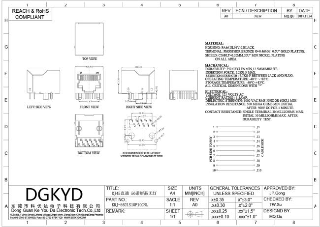 RJ45 Connector Product Image