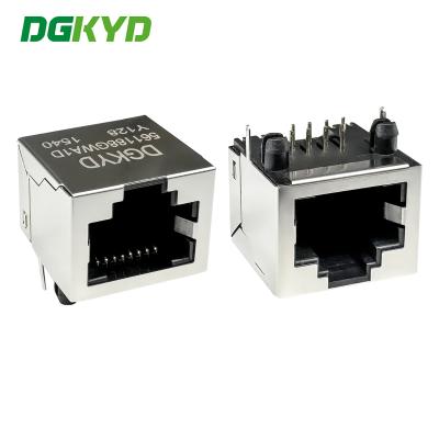 China RJ45 connector without filter 8P8C shielded connector DGKYD561188GWA1DY128 for sale