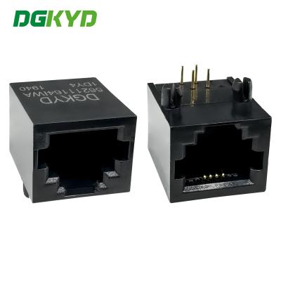 China RJ11 interface connector 6P4C all plastic lightless industrial network port DGKYD56211164IWA1DY4 for sale