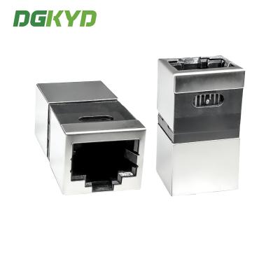 China Shielded RJ45 straight through module side copper shell without buckle DGKYD-US030-006E for sale