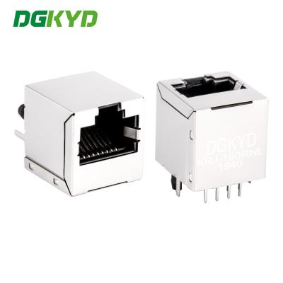 China Vertical entry 100 Base-tx RJ45 LAN Jack High Performance Communication IEEE 802.3 KRJ-180RNL for sale